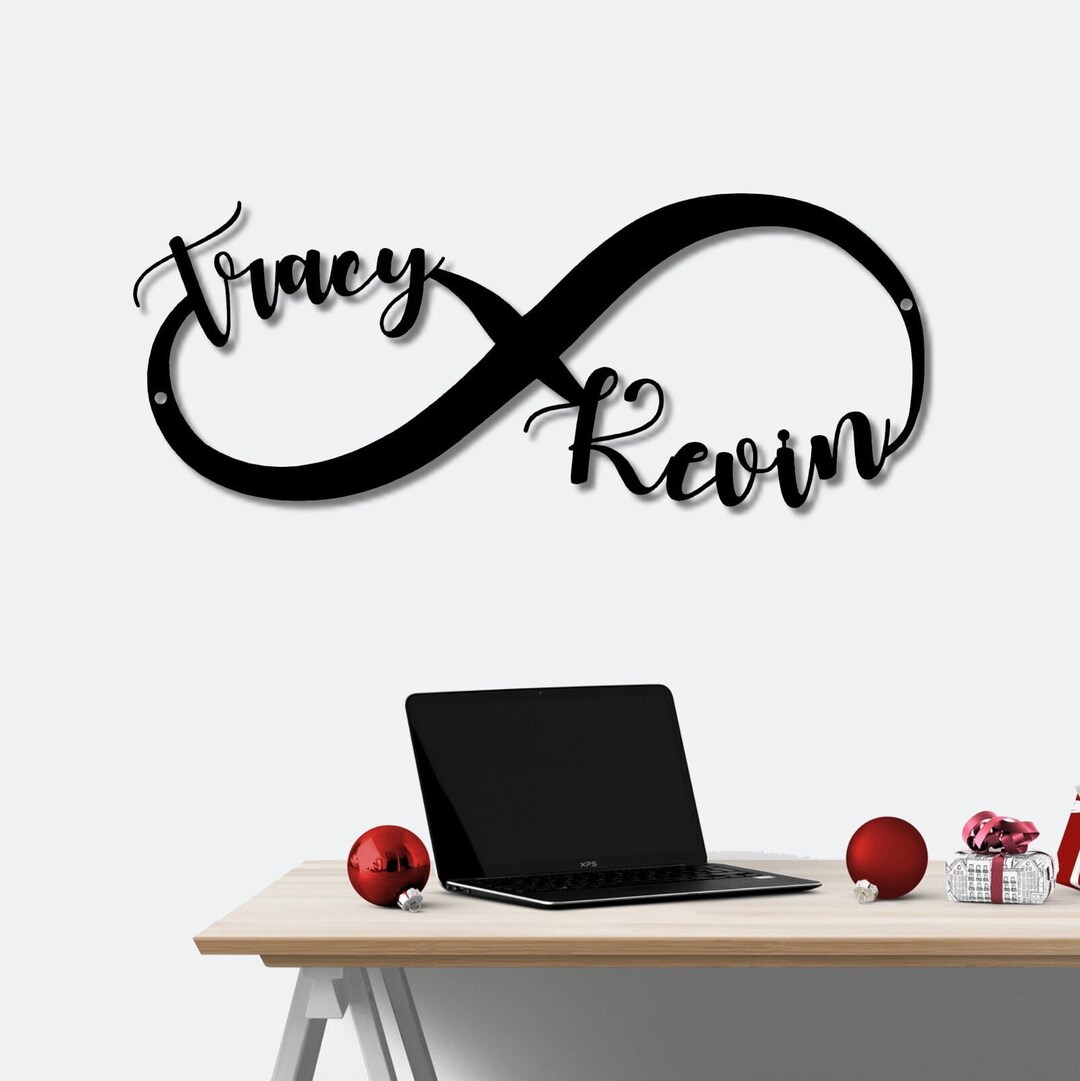 Custom Personalized Infinity Script Sign | Metal Wall Art | Wedding ...