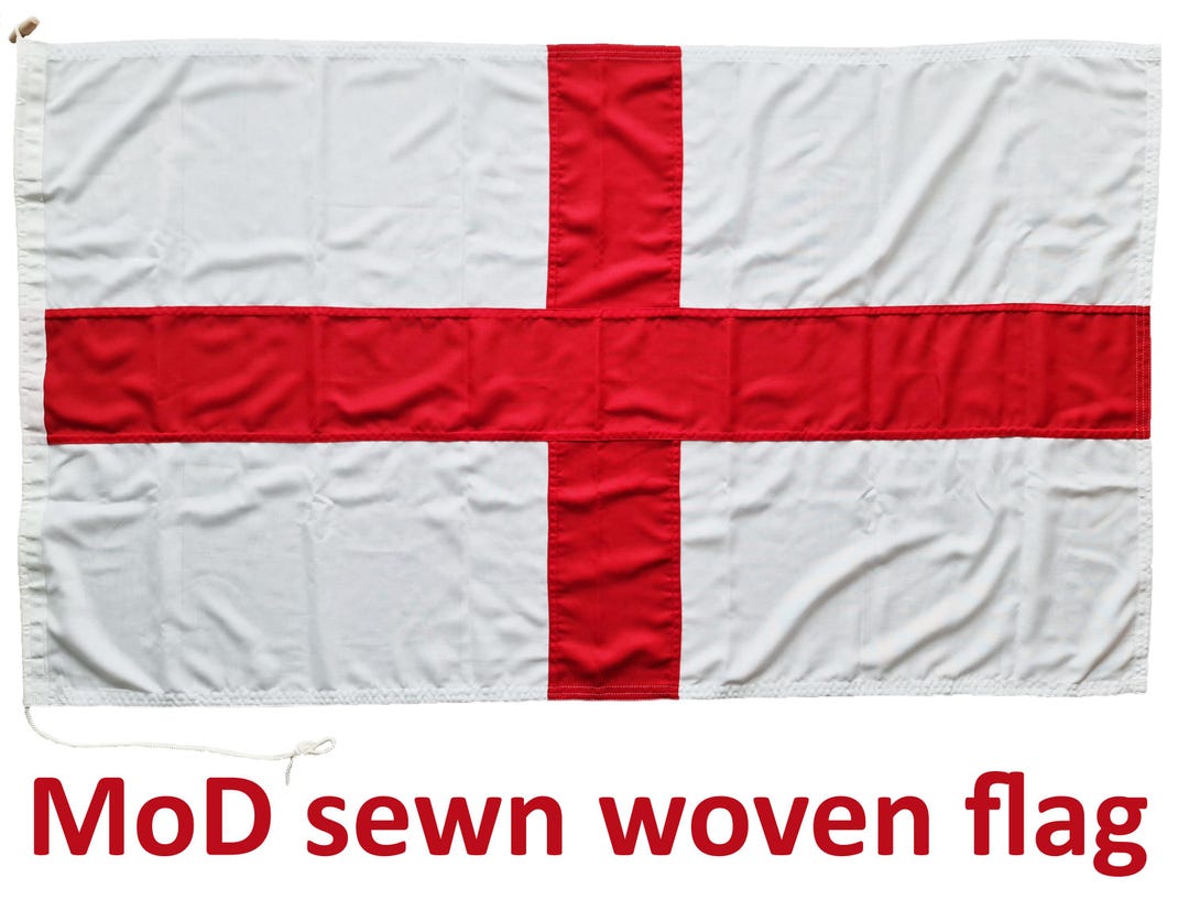 5x3ft Size St George's Flag Sewn Stitched Woven Mod Approved Fabric ...