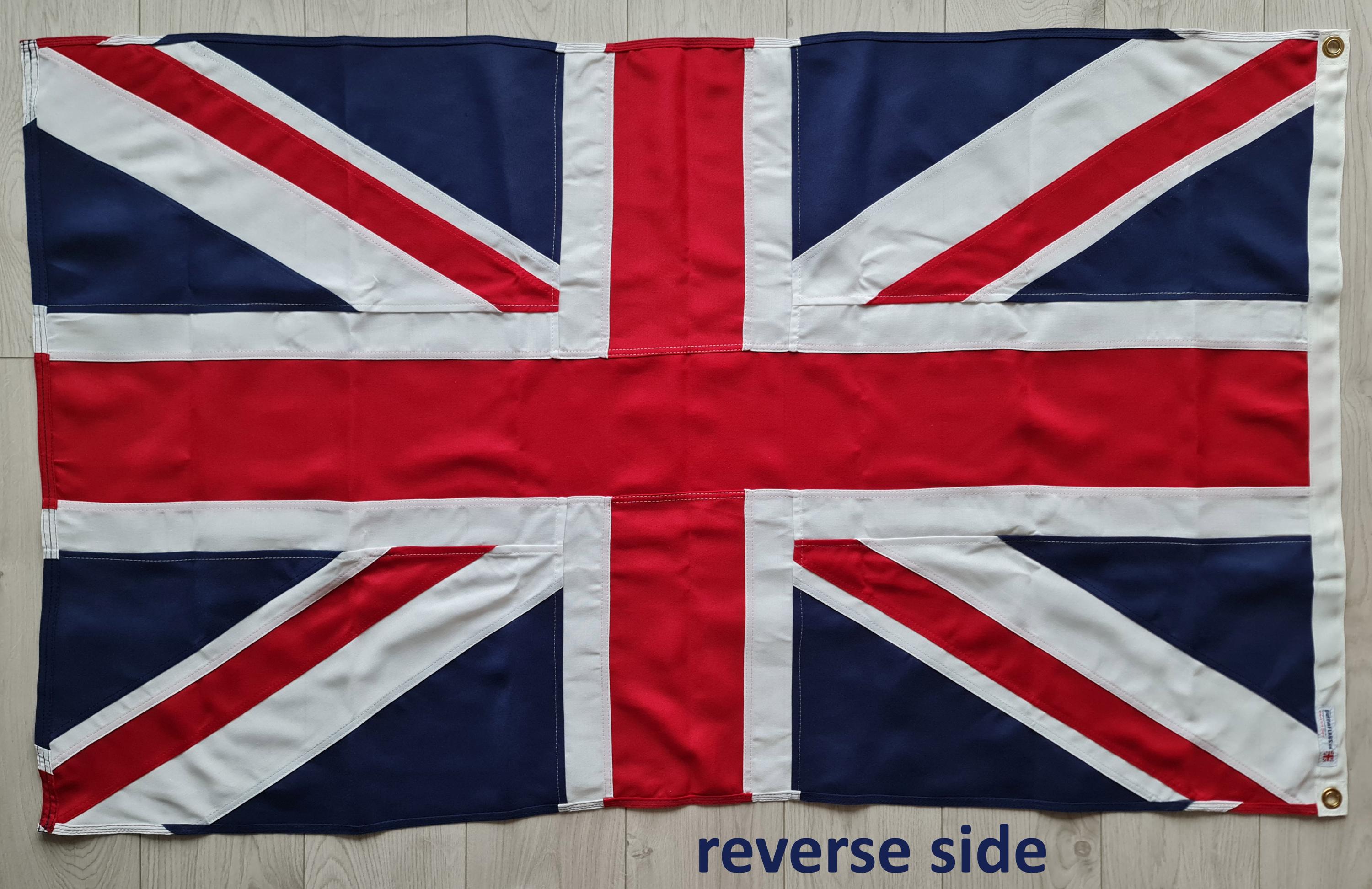 5x3ft Union Flag Great Britain Hand Sewn Made in UK Woven Mod Cotton ...