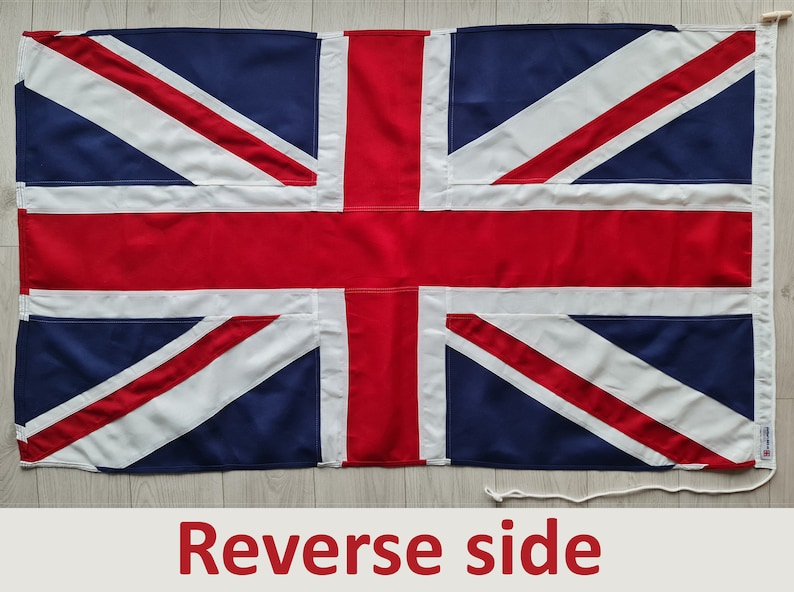 Union Jack Flag 5x3ft Sewn Stitched Mod Woven Cotton Like Outdoor ...