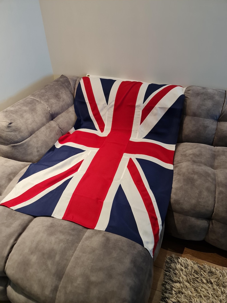5x3ft Union Flag Great Britain Hand Sewn Made in UK Woven Mod Cotton ...