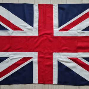 5x3ft Union Flag Great Britain Hand Sewn Made in UK Woven Mod Cotton ...
