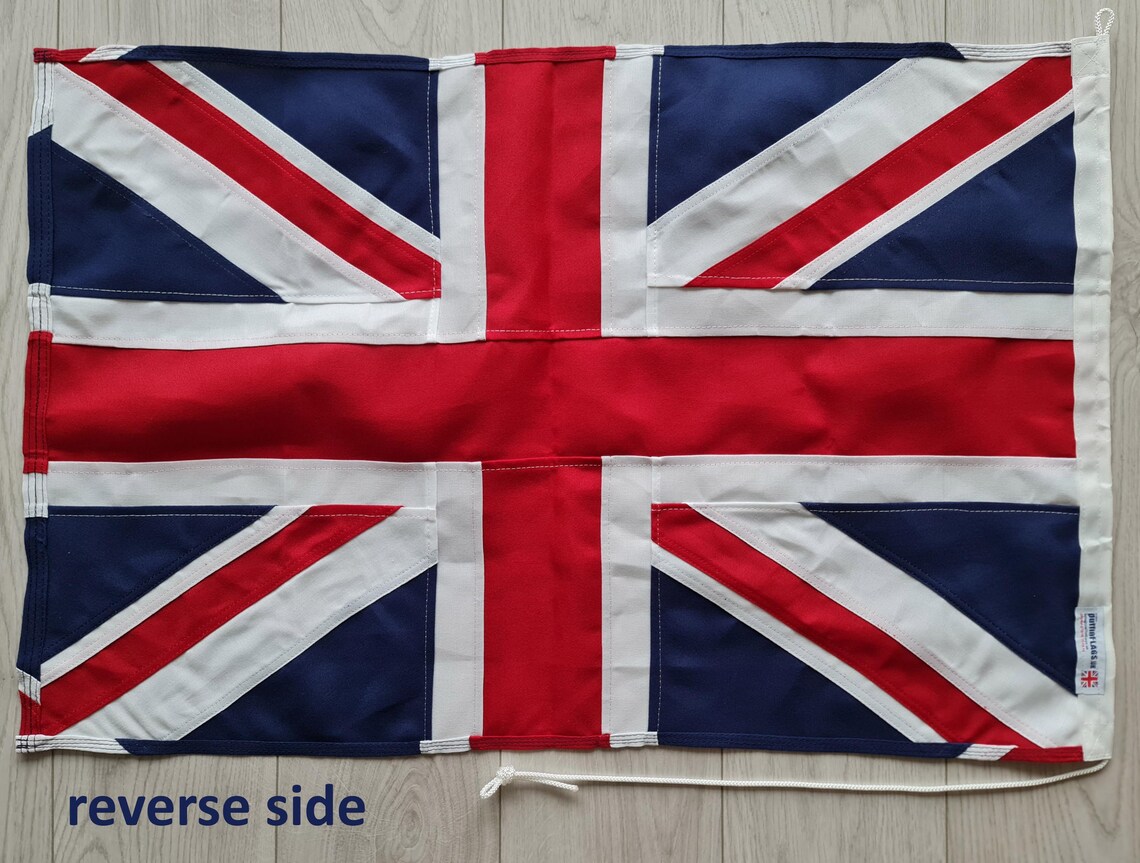Union Jack Sewn Stitched Premium Flag 3x2ft Rope and Toggled Mod ...