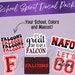 Custom 6 Pack of School Spirit Decals, Personalized School Logo Sticker ...