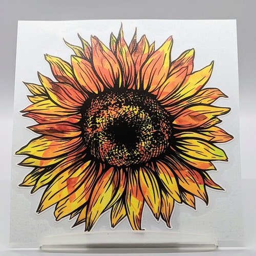 Sunflower Car Decal Sunflower Vinyl Decal Sticker Sunflower - Etsy