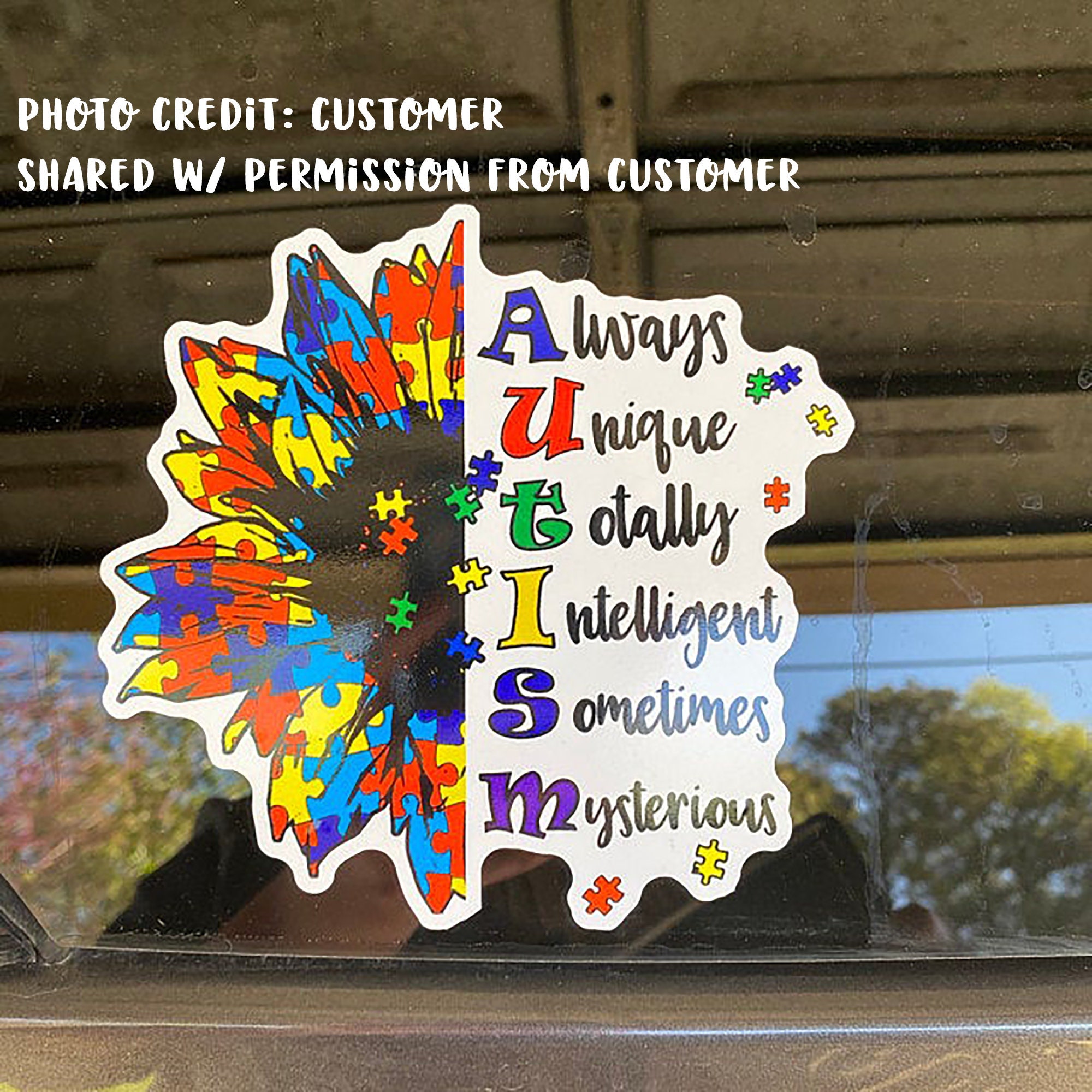 Autism Awareness Car Decal Autism Gift for Mom Autism - Etsy