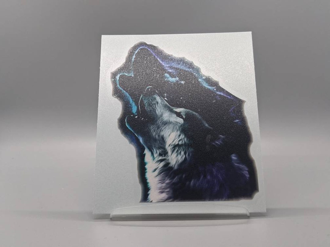 Wolf Car Vinyl Decal, Howling Wolf Sticker, Waterproof Sticker for Cups ...