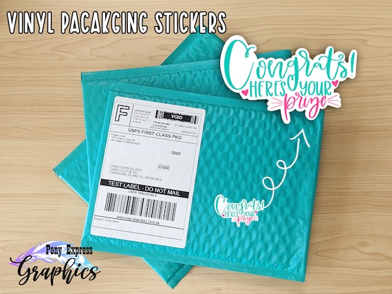 Congrats Here's Your Prize Happy Mail Stickers Small - Etsy