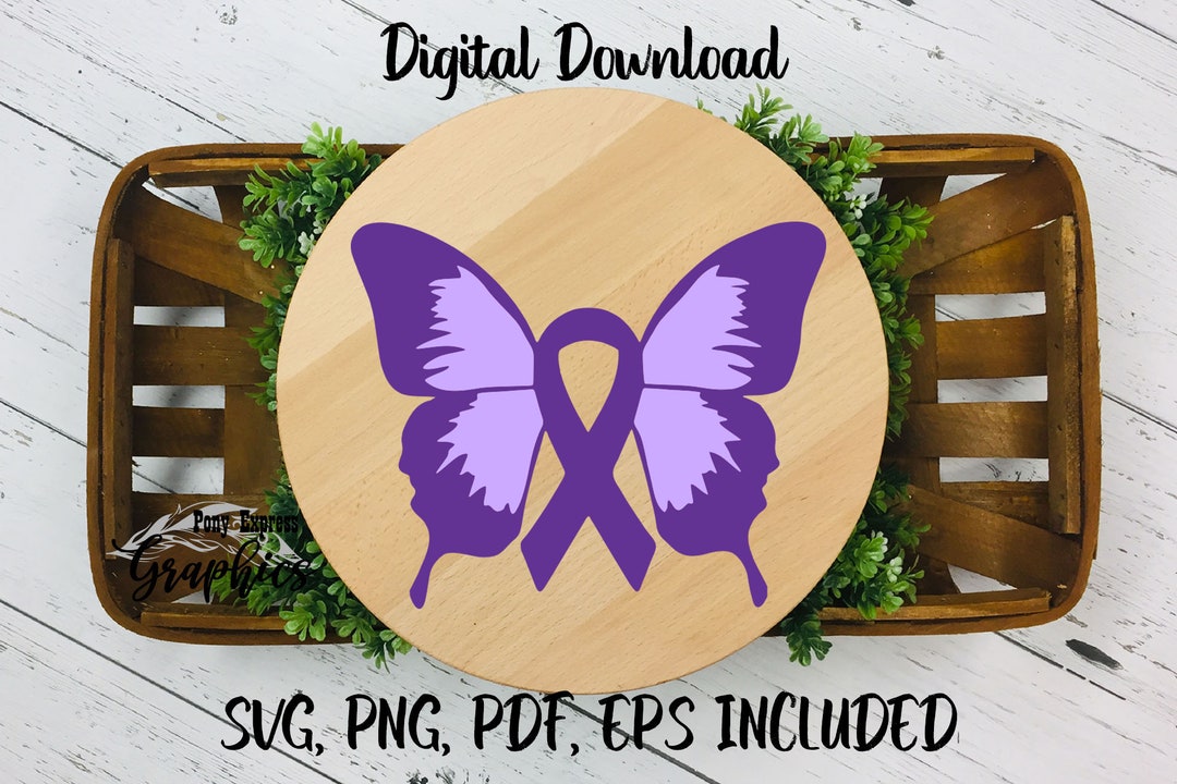 Lupus Awareness SVG, Butterfly Clipart, Purple Butterfly Digital File ...
