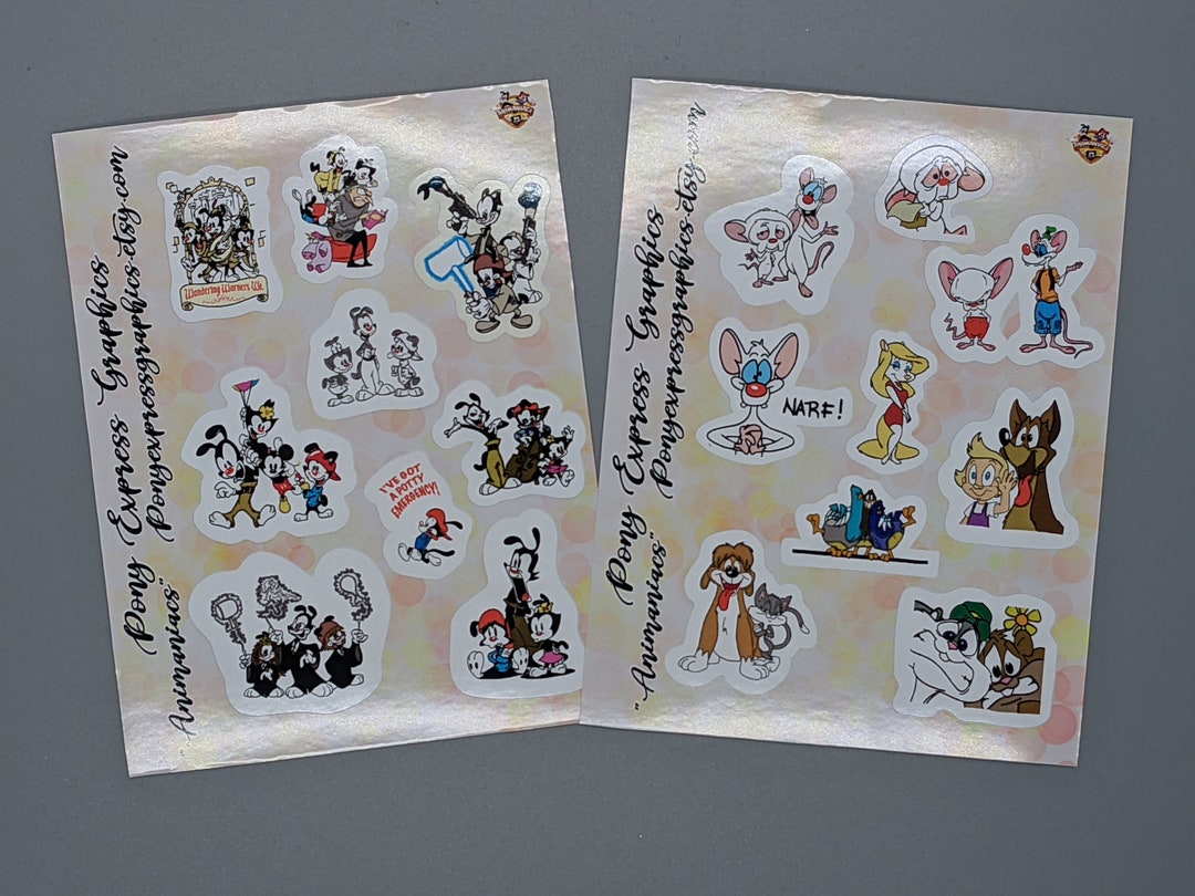 Animaniacs Sticker, Sticker Sheet Bundle Pack, Cartoon Stickers ...