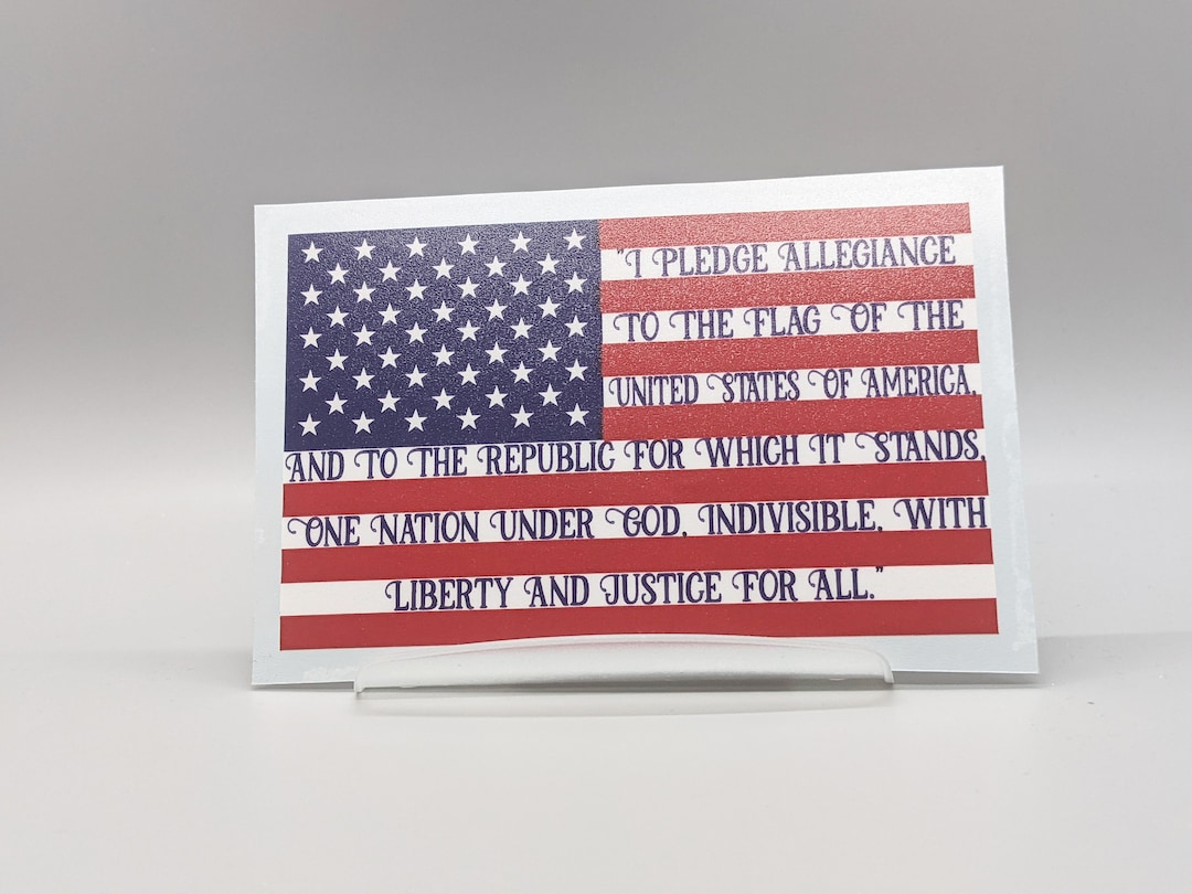 USA Pledge of Allegiance Flag Decal, American Flag Wall Decal, One ...