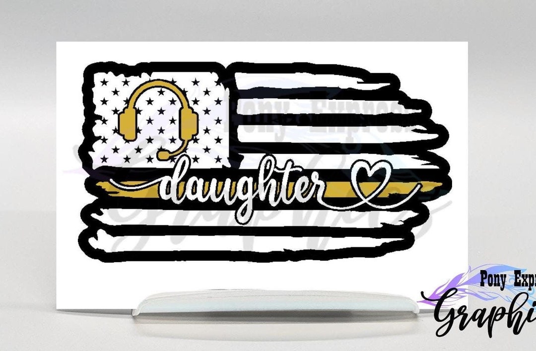Thin Gold Line Decal, 911 Dispatcher Decal, Dispatcher Gift Women, EMS ...