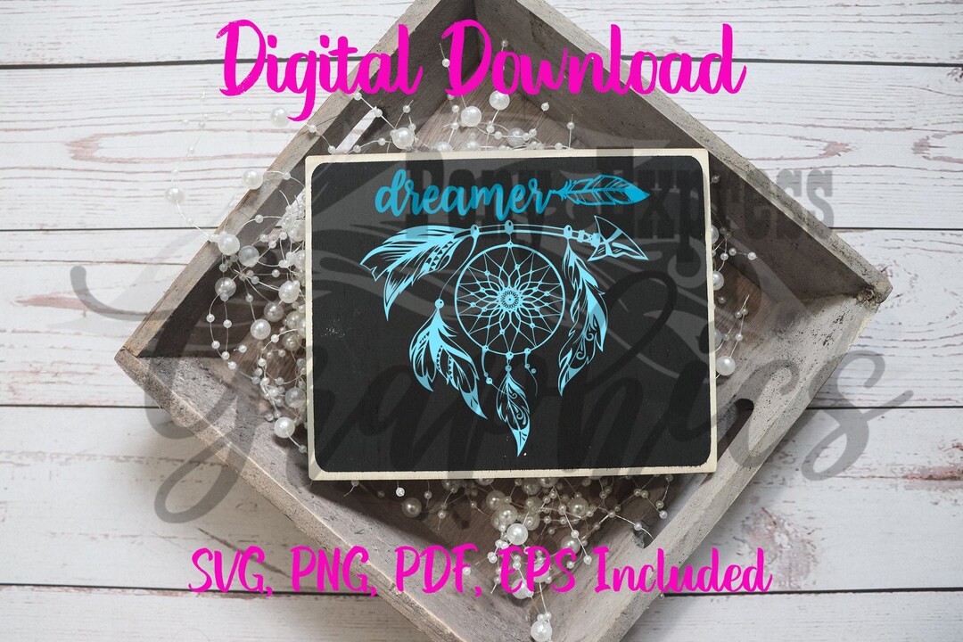 Dreamer Svg, Dreamcatcher Clipart, Boho Gift for Women, Dreamcatcher ...