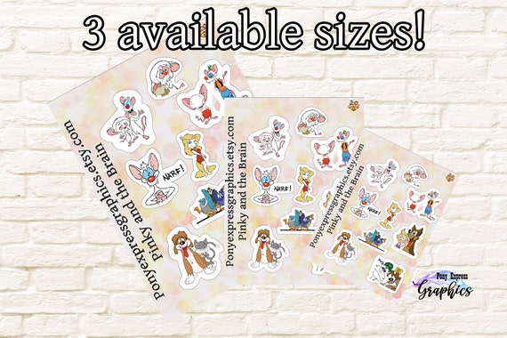 Pinky and the Brain Stickers Planner Sticker Sheet Cartoon - Etsy
