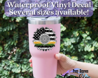 Dispatcher Decal Thin Gold Line Decal 911 Dispatch Decal - Etsy