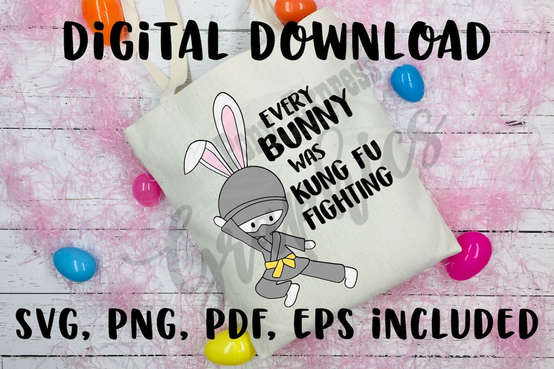 Karate Bunny SVG, Easter SVG, Easter Clipart, Svg for Easter Shirt ...