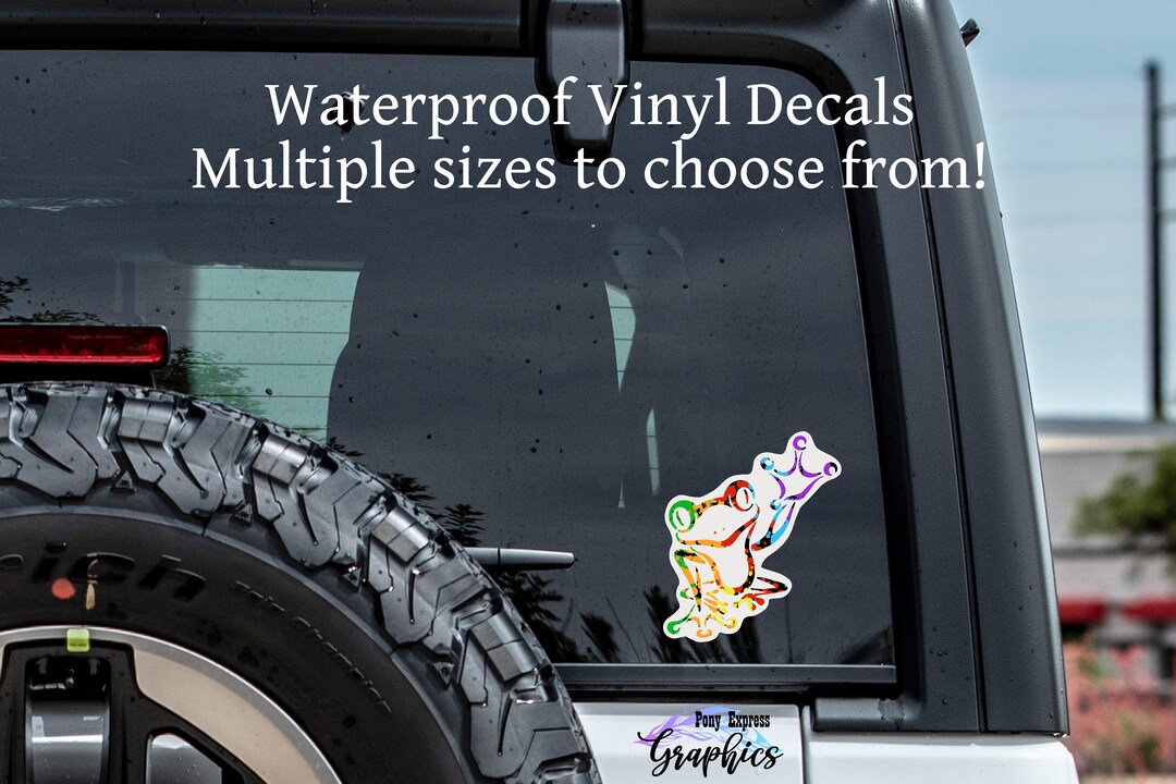 Cute Frog Sticker, Frog Gifts for Women, Frog Car Window Decal, Funny ...