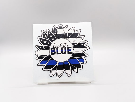 Back the Blue Flag Decal Sunflower Vinyl Decal Sticker | Etsy