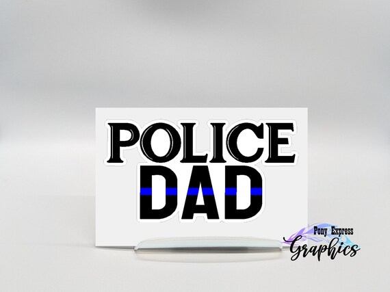 Proud Dad Blue Line Flag Decal Sunflower Car Decal Leo Dad - Etsy