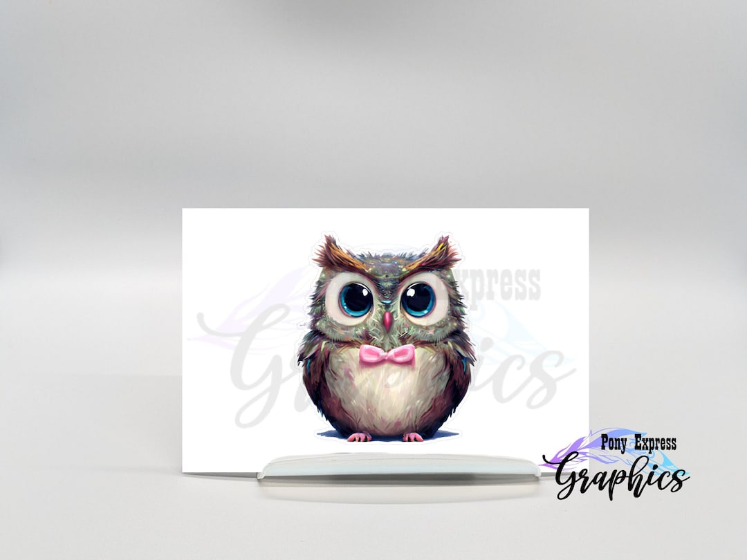 Cute Owl Car Decal, Owl Wall Decal, Waterproof Vinyl Sticker for ...