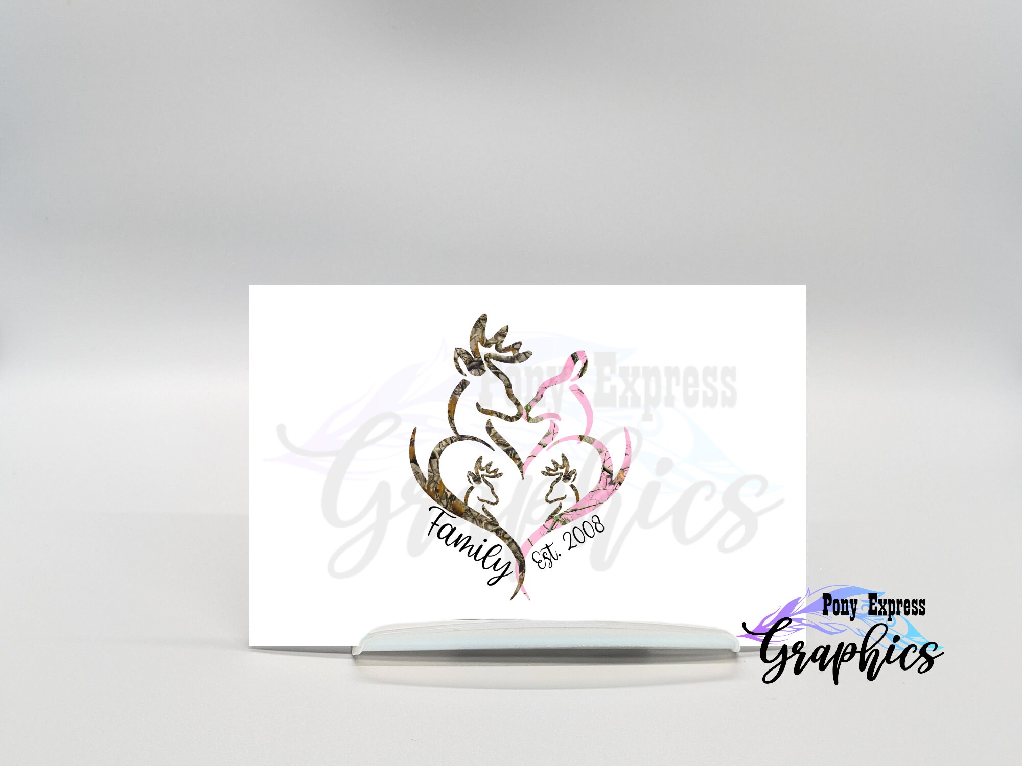 Pink Camo Deer Logo