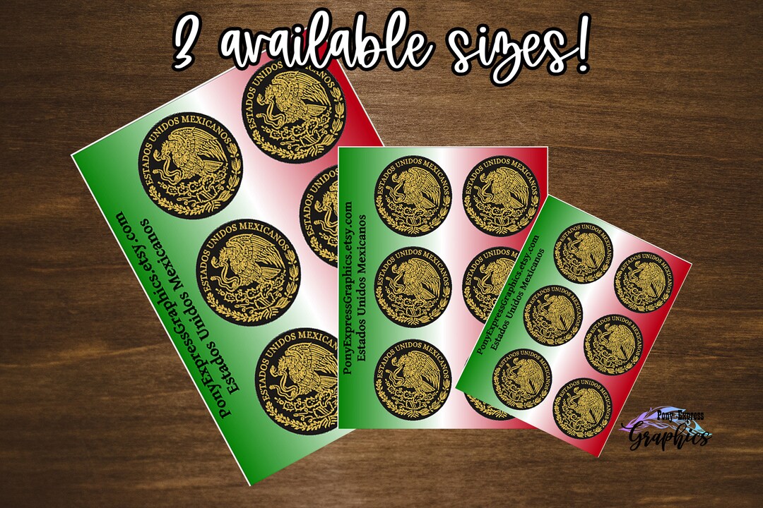 Estados Unidos Mexicanos Vinyl Sticker Sheet, Mexican Heritage Stickers ...