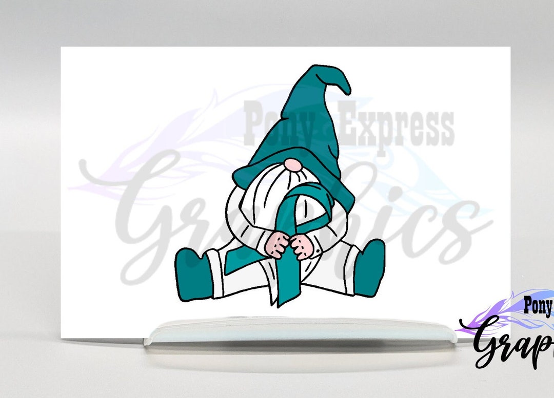 Cervical Cancer Car Accessory, Cervical Cancer Decal, Gnome Decal ...