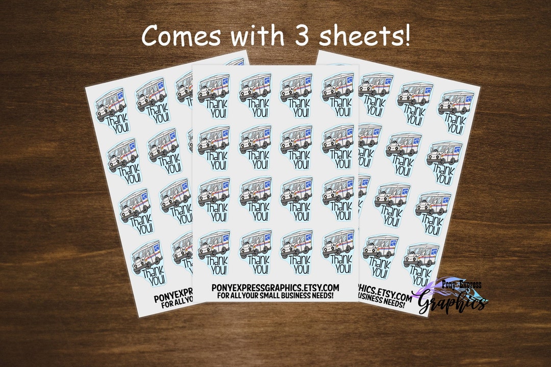 USPS Thank You Bundle, Sticker Sheet, USPS Mail Carrier, Package ...