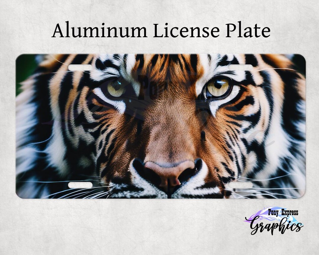 Tiger License Plate, Car Tag, Outdoor Plate for Cars, Vanity Plate ...