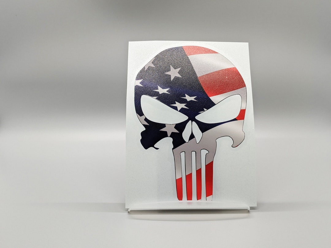 American Flag Skull Decal Usa Flag Decal for Truck Patriotic - Etsy