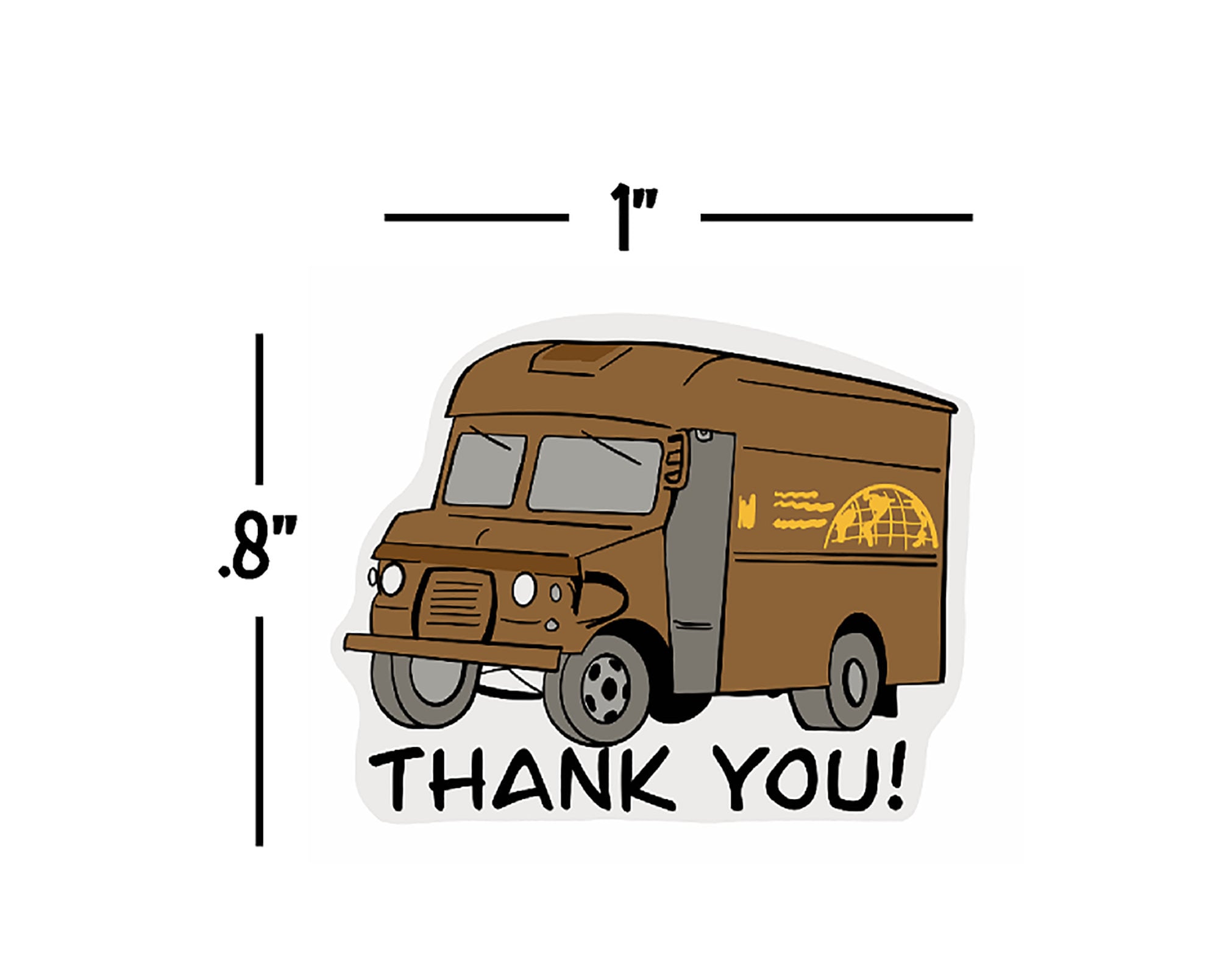 UPS Thank You Bundle Sticker Sheet UPS Mail Carrier Package - Etsy