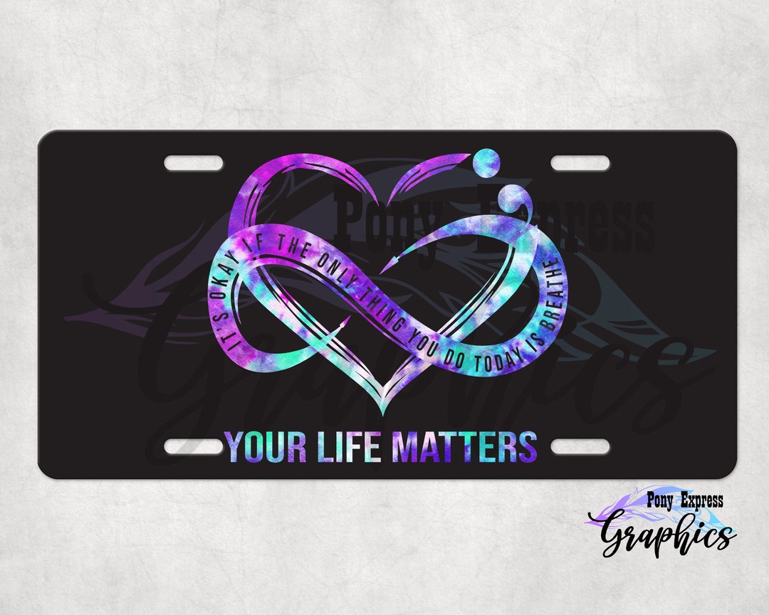 Suicide Awareness Car Tag, Outdoor Plate for Cars, Vanity Plate, Custom ...
