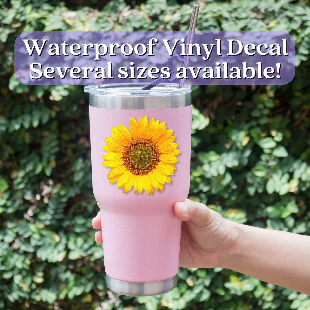 Realistic Sunflower Car Decal, Sunflower Vinyl Decal Sticker, Sunflower ...