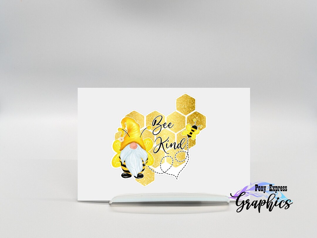 Bee Kind Decal, Bumble Bee Sticker for Laptops and Cars, Water Proof ...