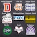 Bulk School Spirit Decals, Personalized School Logo Sticker Packs for ...
