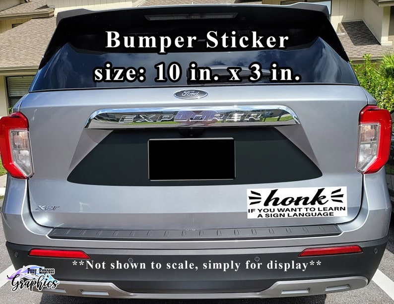 Honk If You Want to Learn Sign Language Bumper Sticker Funny - Etsy