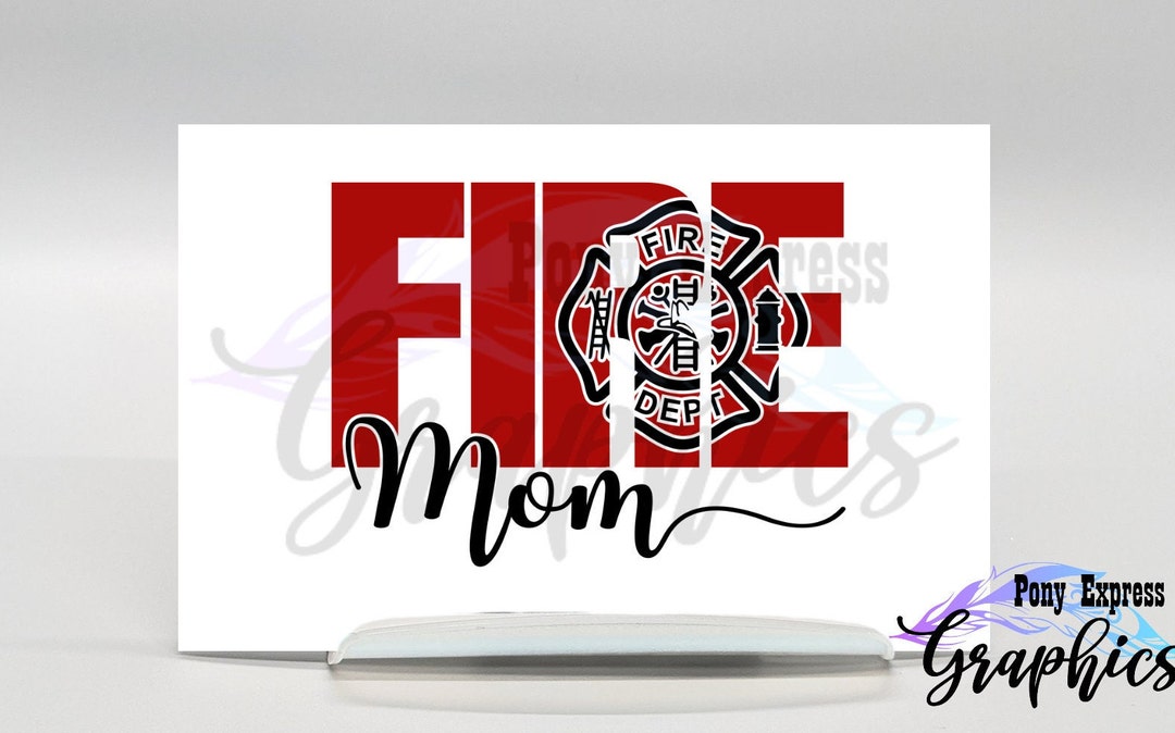 Fire Mom Car Decal, Firefighter Mother Gift, Car Accessory for Women ...