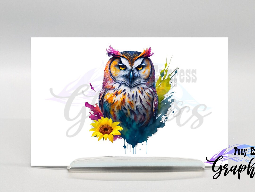 Vibrant Owl Car Hood Sticker, off Road Vehicle Hood Decal, Large Wall ...