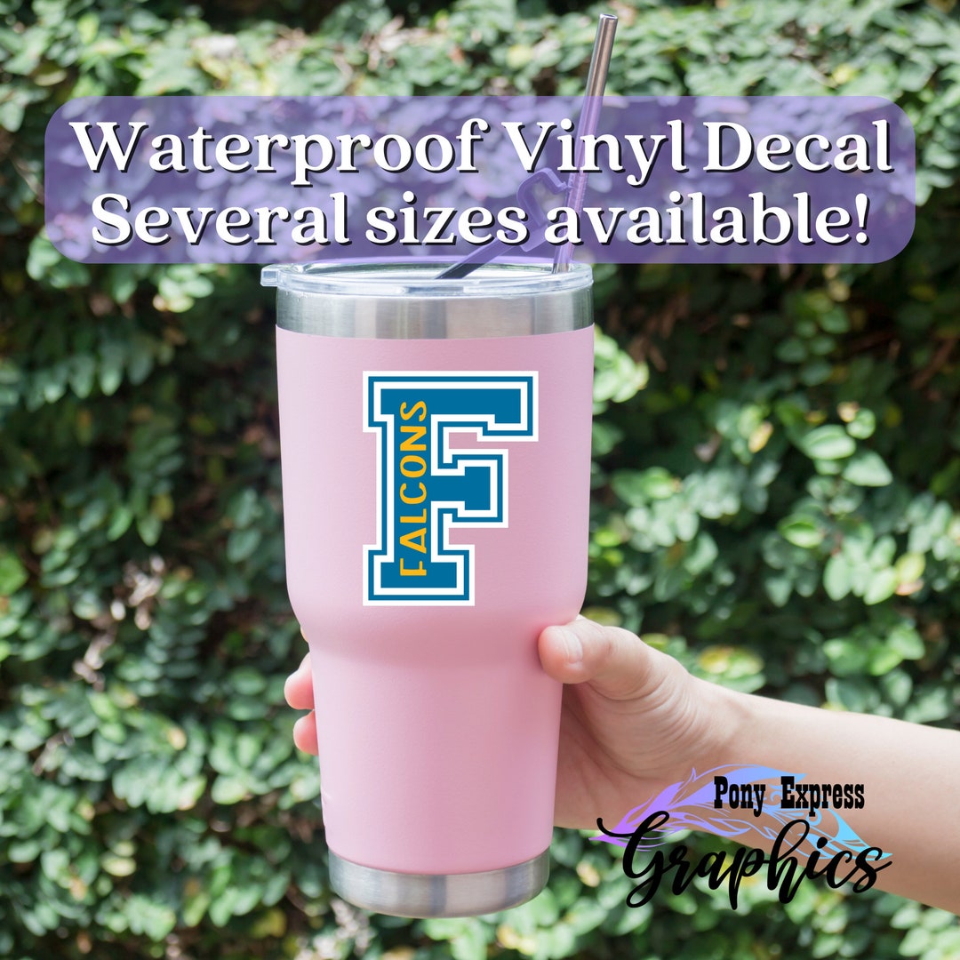 School Initial With Mascot Name Decals, Personalized School Logo ...