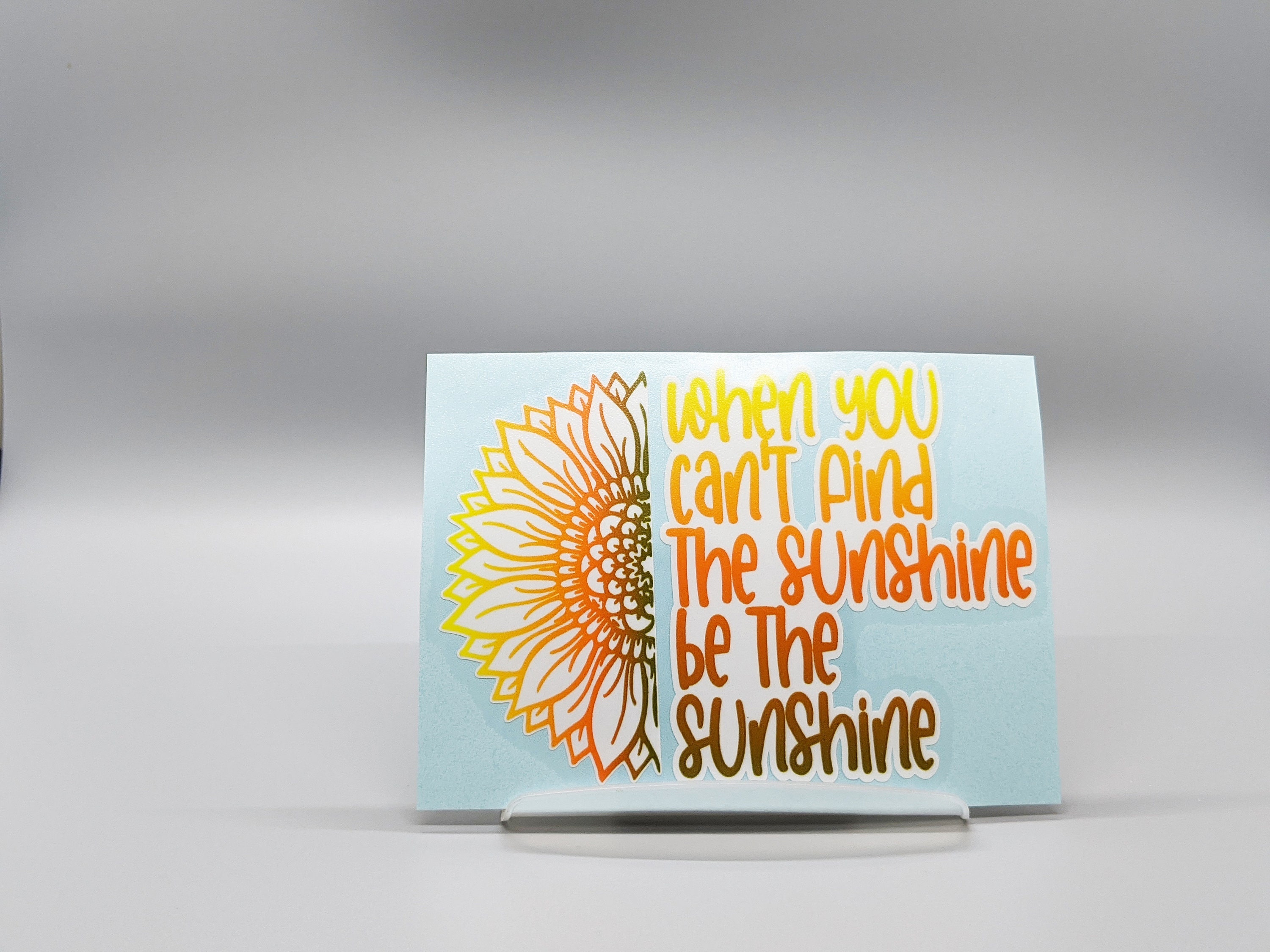 Sunflower Vinyl Decal Sticker Motivational Sticker Sunflower Car