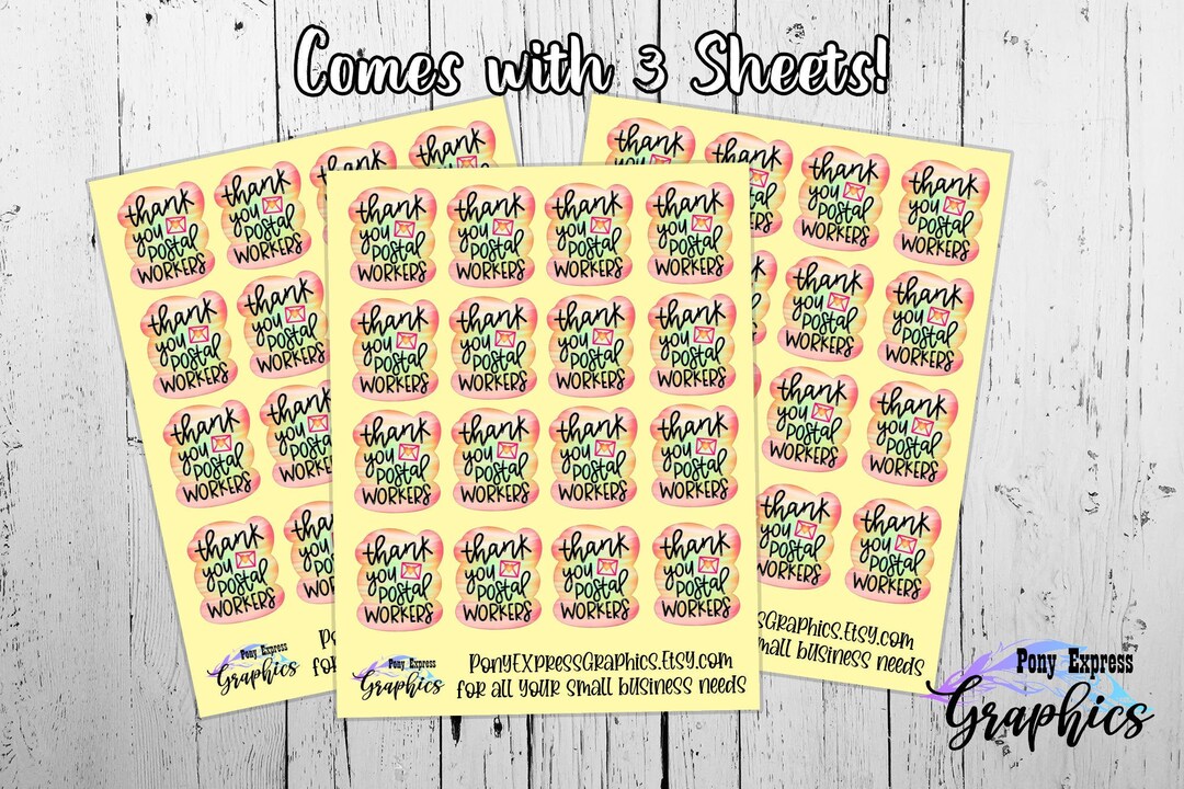 USPS Thank You Bundle, Postal Worker Thanks, Hand Lettered Art , USPS ...