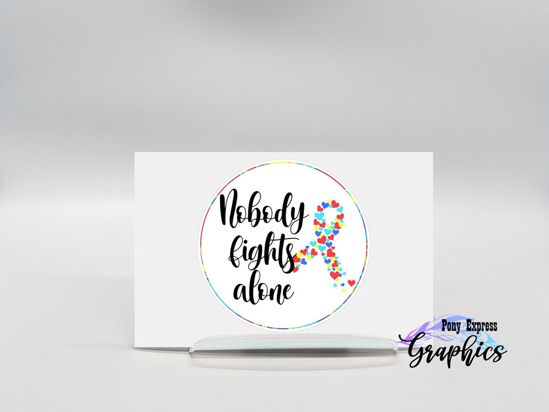 Autism Awareness Decal, Vinyl Decal Sticker, Autism Car Decal, Nobody ...