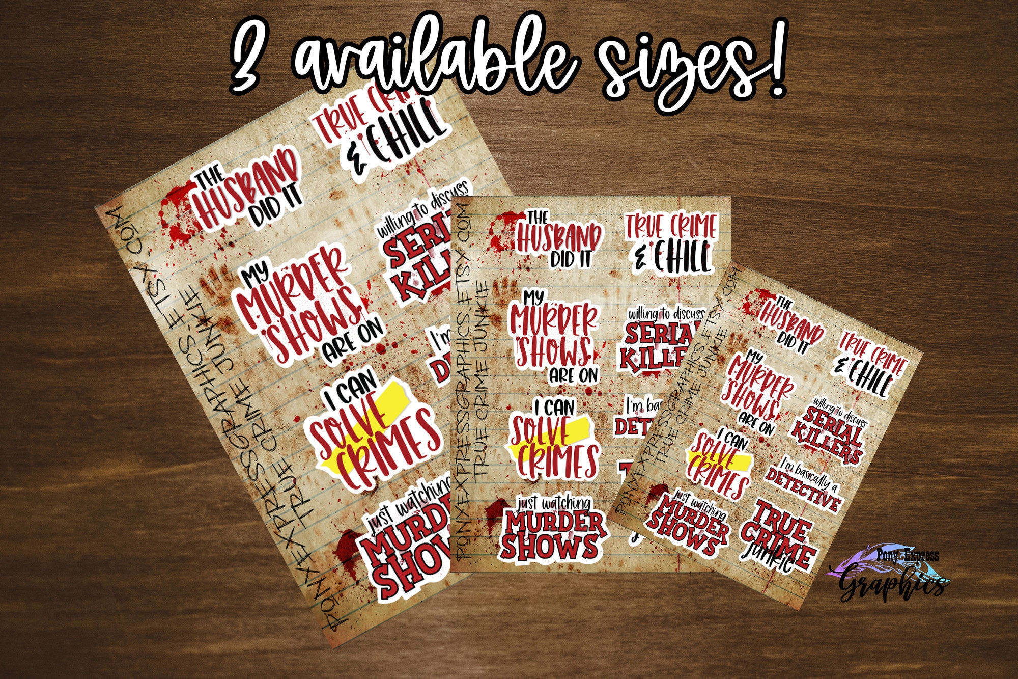 True Crime Stickers My Favorite Serial Killer Stickers Blood | Etsy