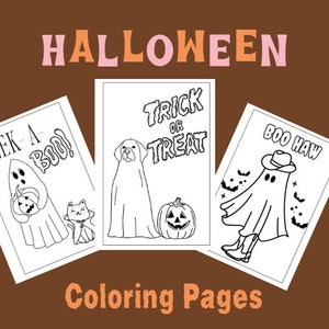 20 Page of Printable Halloween Coloring Pages - Etsy