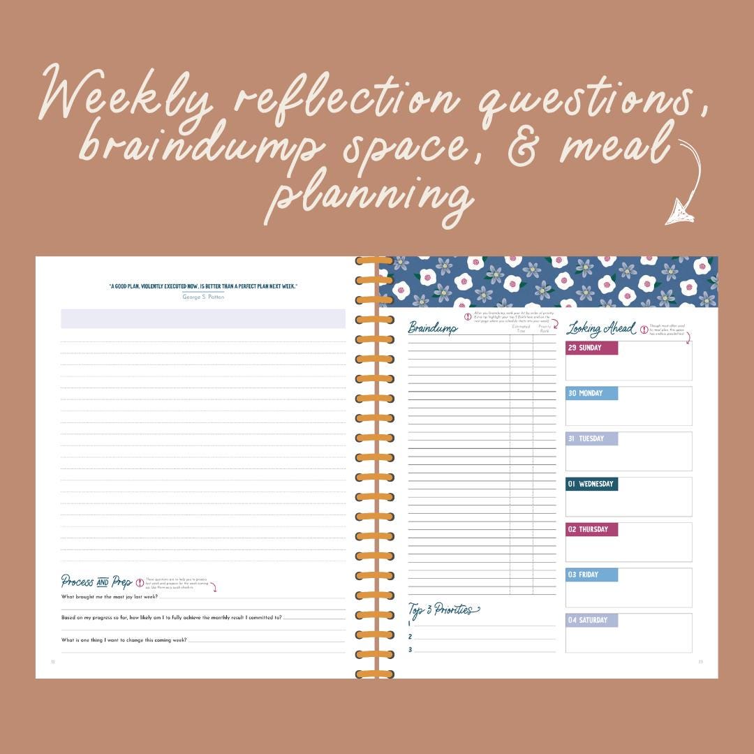 2025 Floral Full Color Goal Setting Sol Planner for Entrepreneurs ...