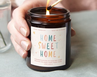 Home Sweet Home, Housewarming Candle, New Home Candle, Personalized ...