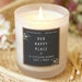 New Home Gift Our Happy Place Candle - Frosted Glass Scented Candle ...