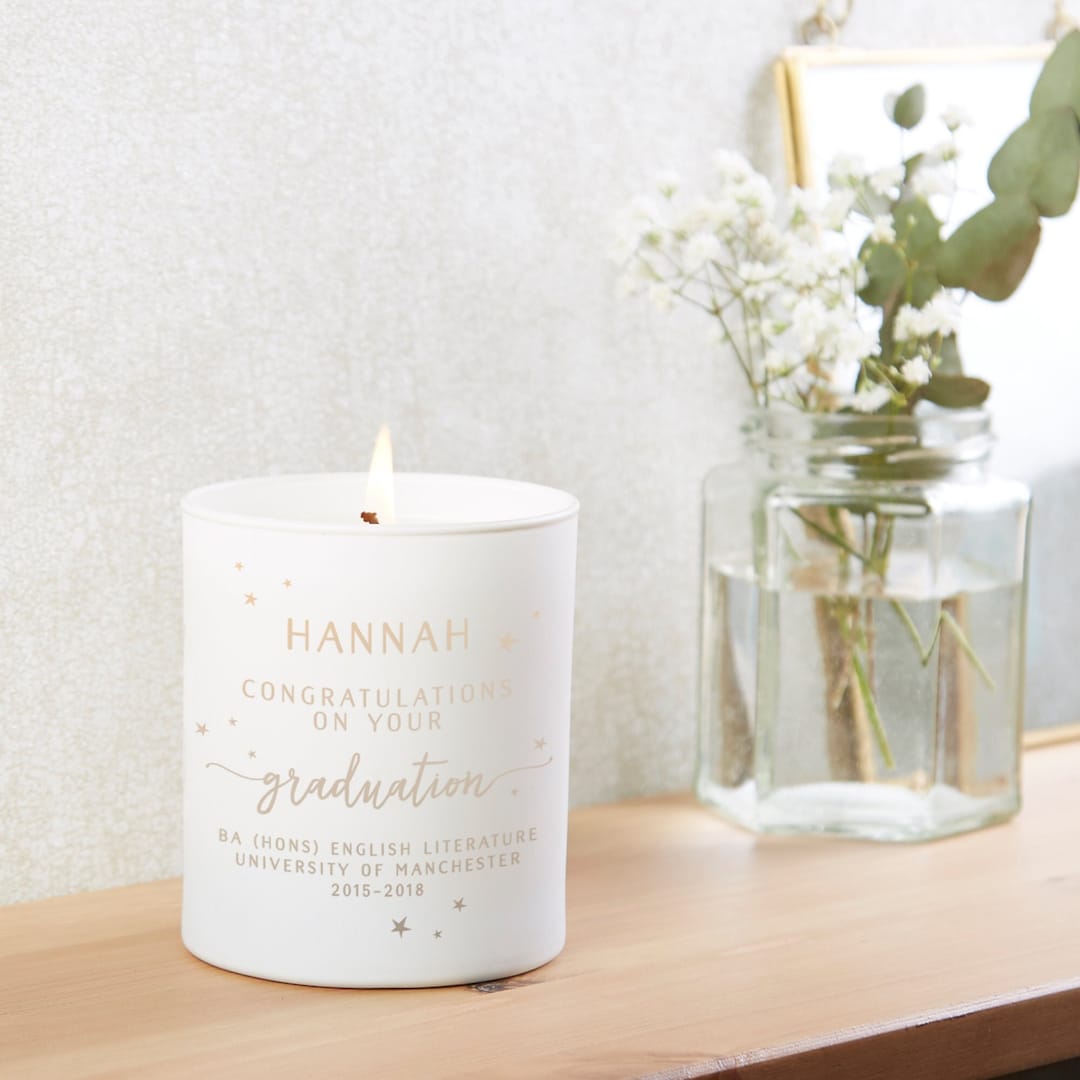 Personalized Graduation Candle: Engraved Gift for Graduate - Etsy