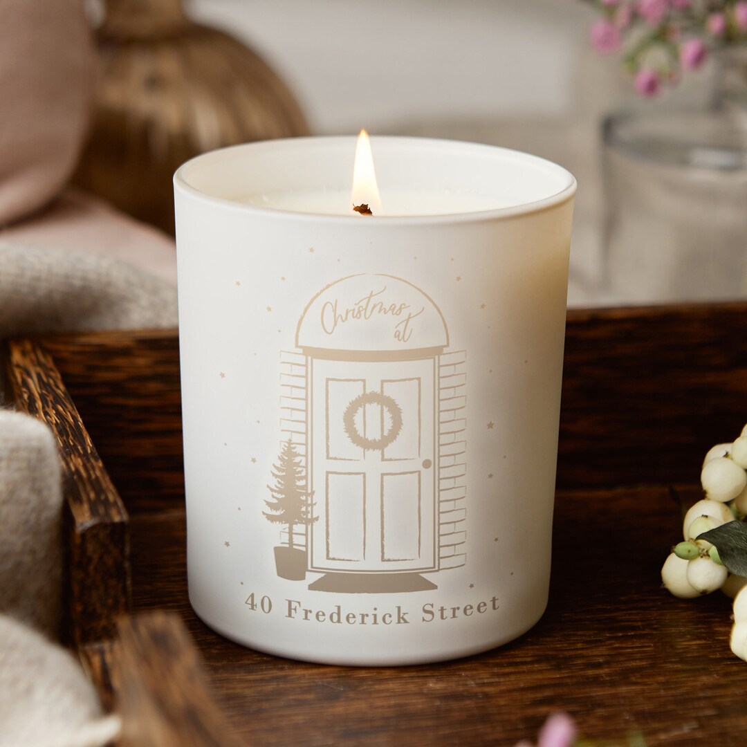 Personalized First Home Christmas Candle: Engraved New Home Gift - Etsy