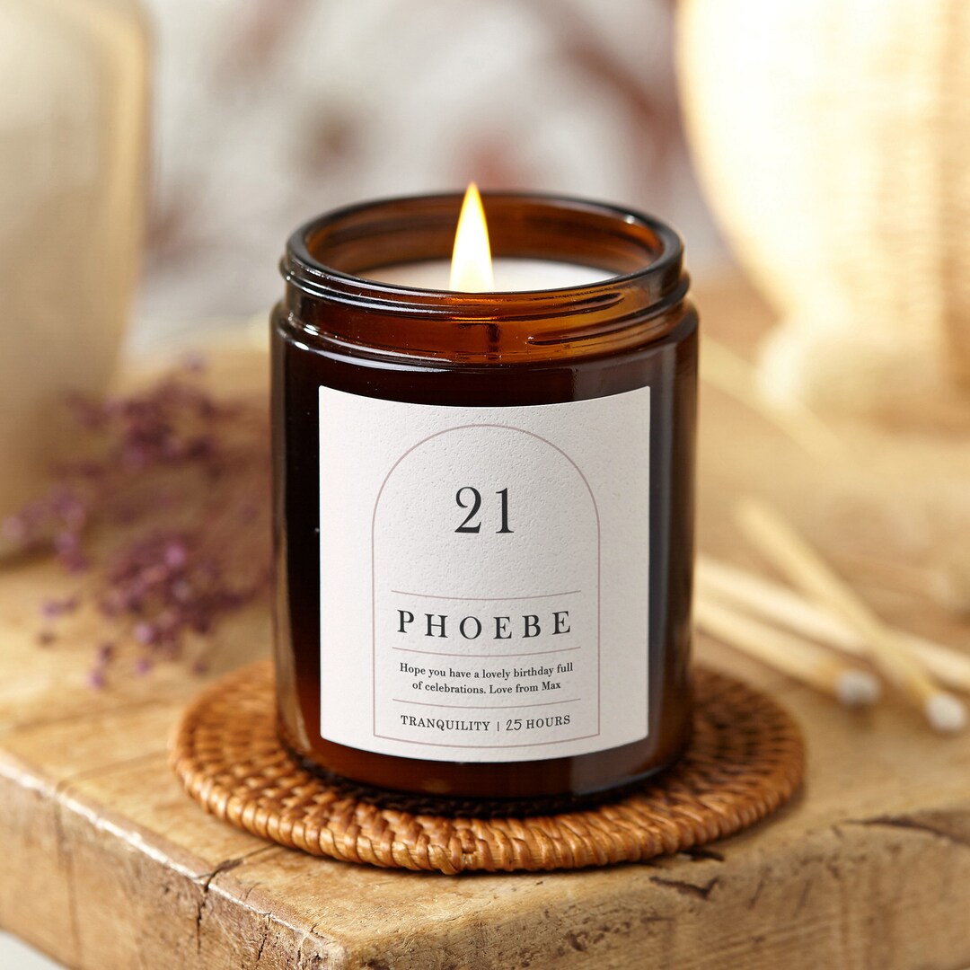 Personalised 21st Birthday Candle Gift: Soy Wax Apothecary Jar - Etsy